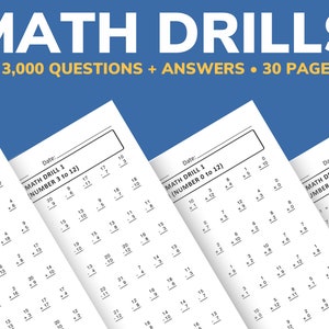 5-minutes Mathematics Drill for Kids: Addition, Subtraction ...