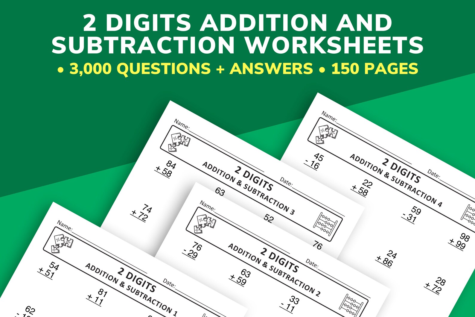 Printable Mix Problems Mathematics Worksheets for Kids | Addition and ...