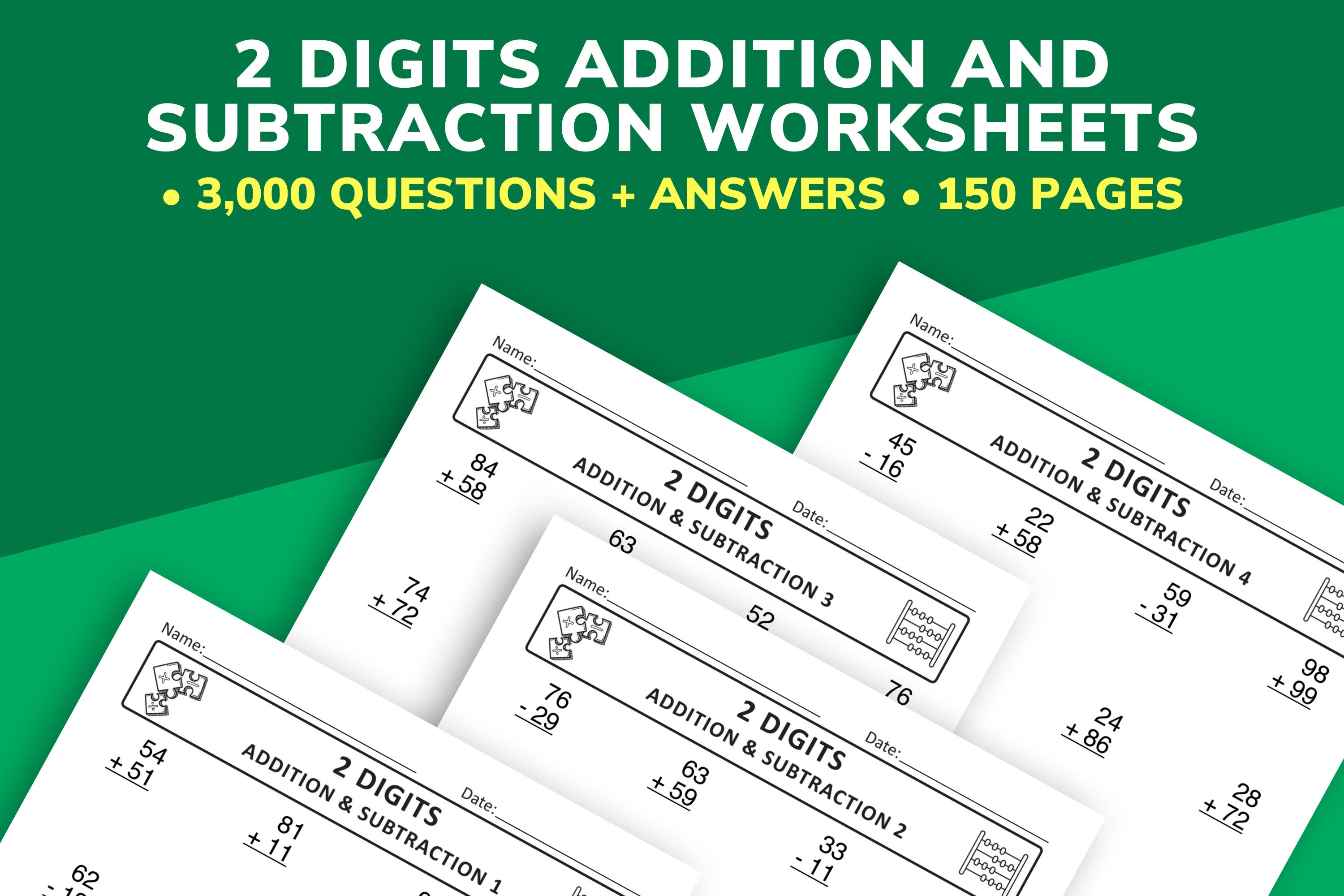 Printable Mix Problems Mathematics Worksheets for Kids | Addition and ...