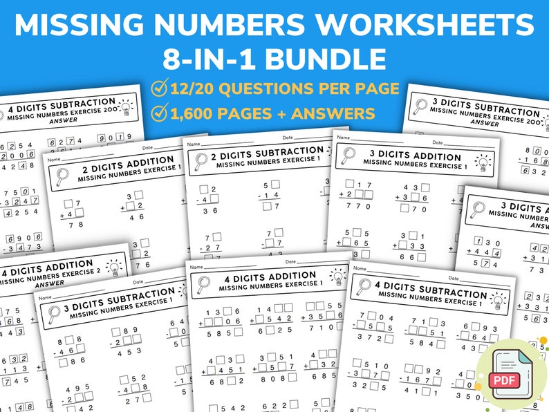 Printable Mathematics Worksheets for Kids Ages 5-8: Fun Addition ...