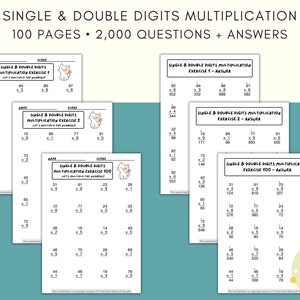 100 Printable First Grade Mathematics Worksheets for Kids Ages 5-8 ...