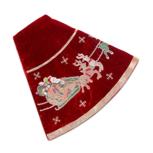 72 Inch Christmas Tree Skirt Red Extra Large Christmas Tree Skirt Red ...