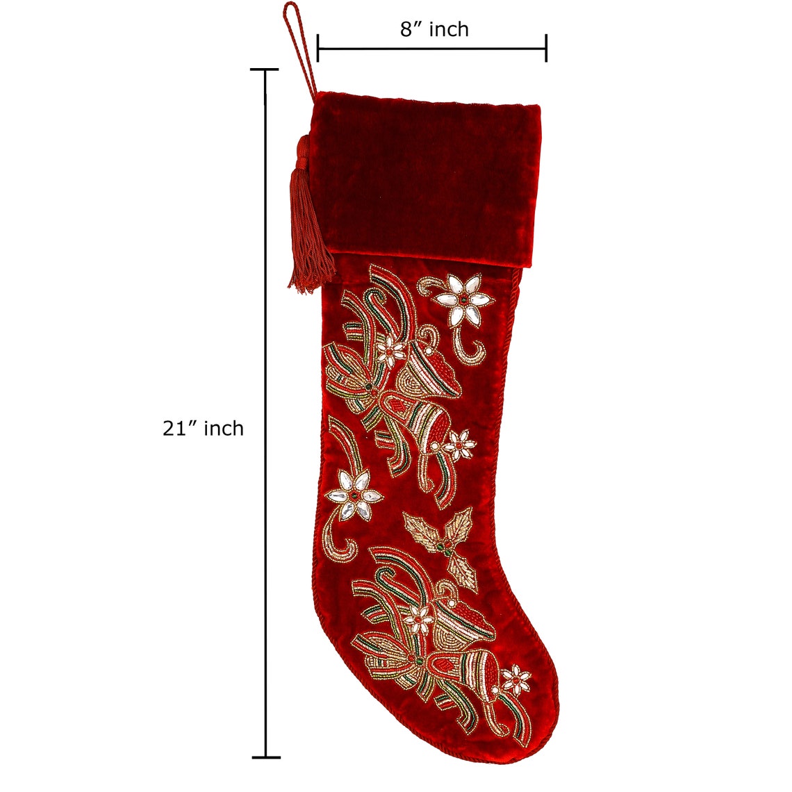 Red Velvet Christmas Stocking Personalised Christmas Stocking - Etsy