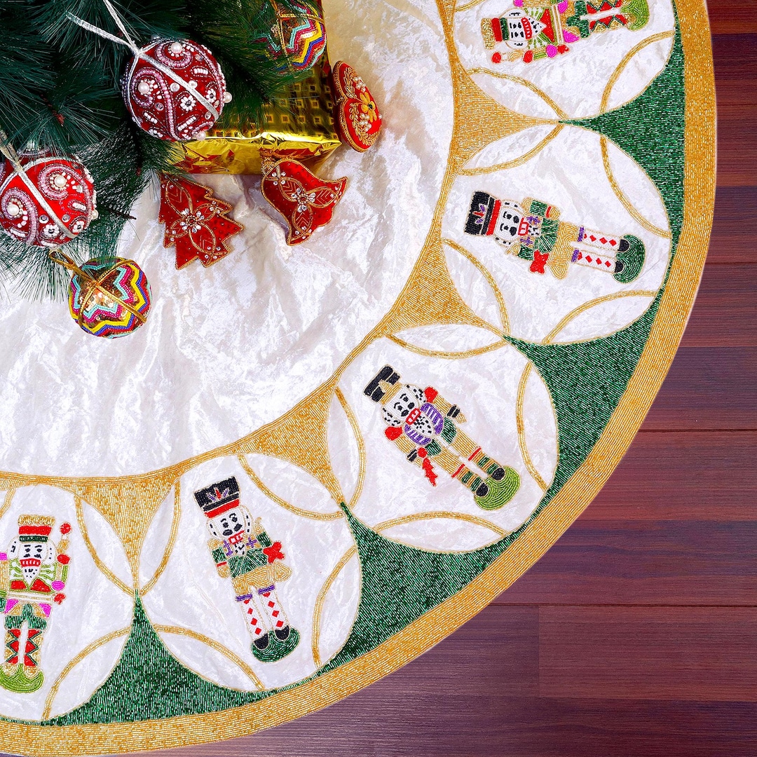 Nutcracker Christmas Tree Skirt 90” Extra Large Christmas Tree Skirt ...