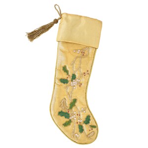 Handmade Red & Gold Christmas Stocking Set of 4 Luxury Christmas Gift ...