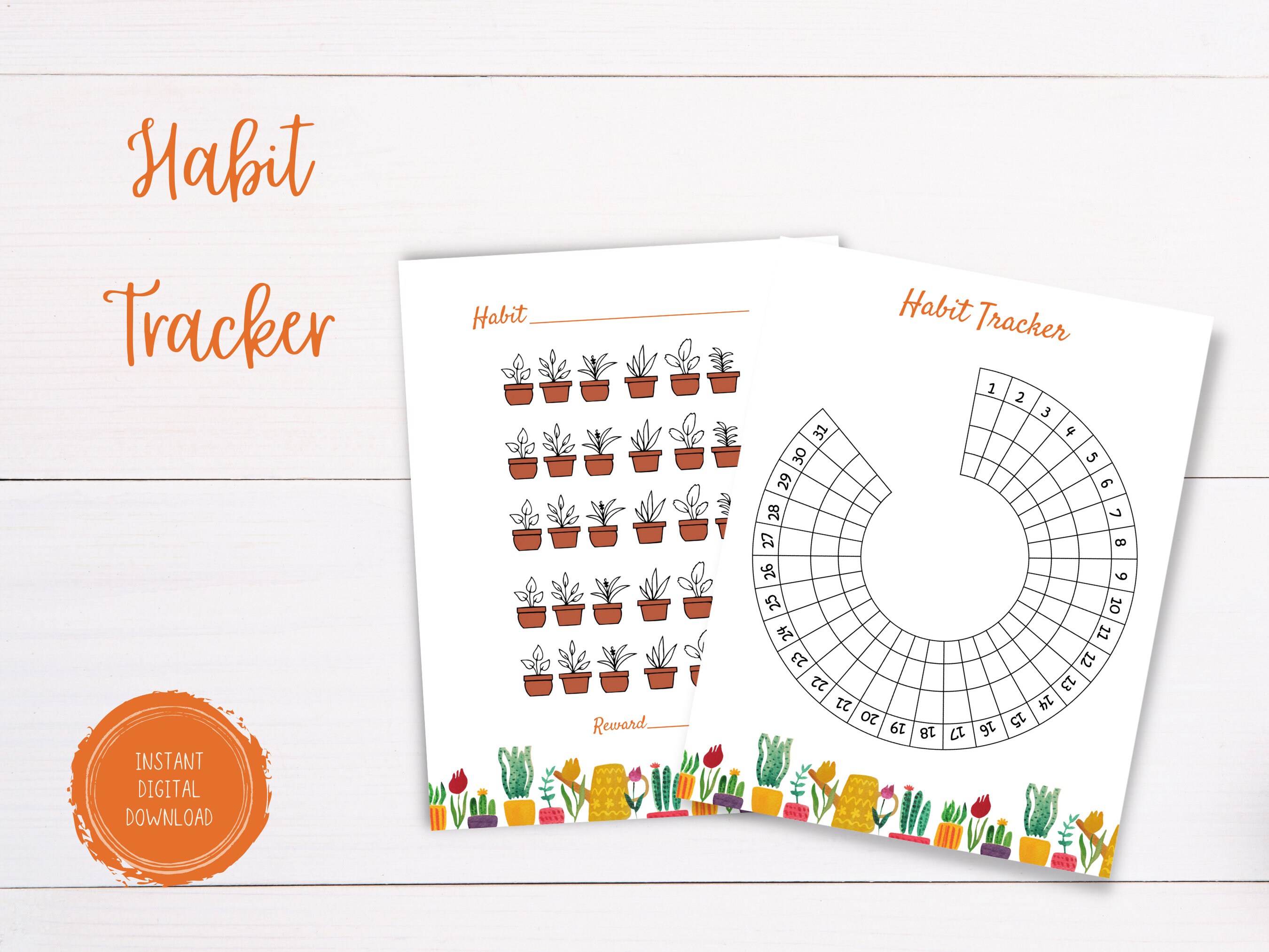 30 Days to Better Habits Coloring Tracker Circle Habit - Etsy