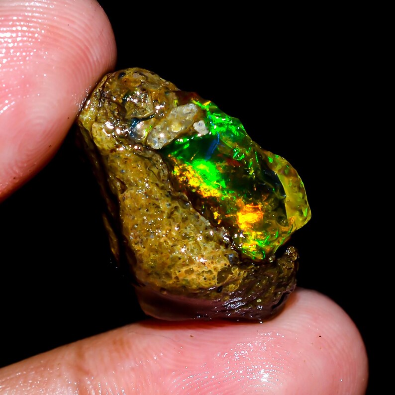 16 Carat Aaa++natural Oil Rough Fancy Opal Ethiopian Raw, Fire Opal ...