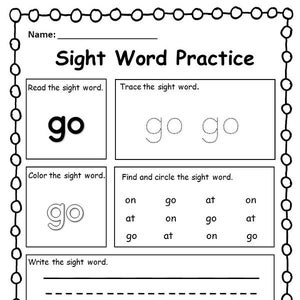 Sight Word Color by Code for High Frequency Words First-third Grade ...