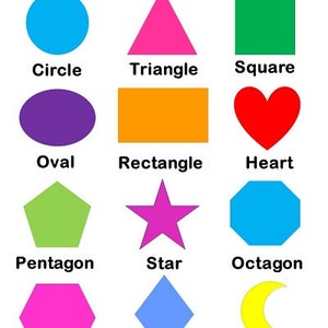 Printable Shape Flashcards Toddler Preschool Prek - Etsy