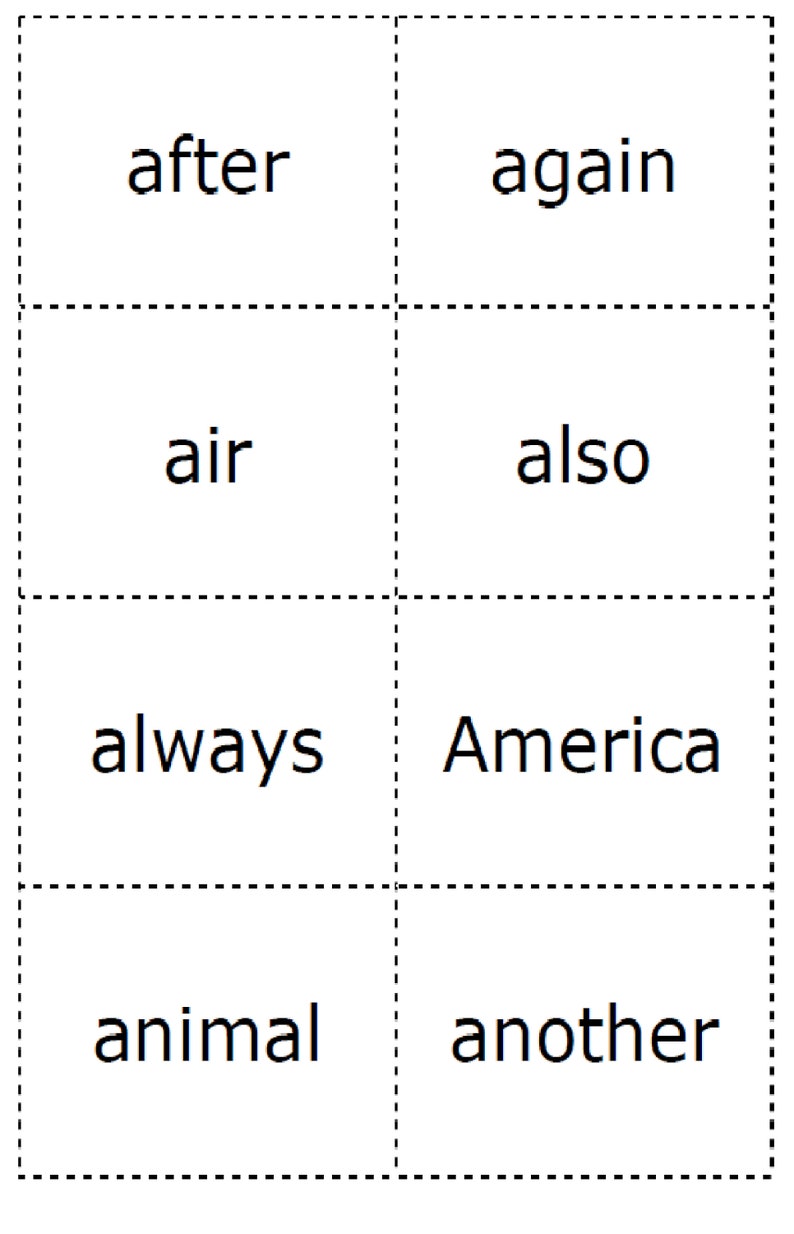 2nd Grade Sight Word Flashcards. 131 Printable Second Grade - Etsy