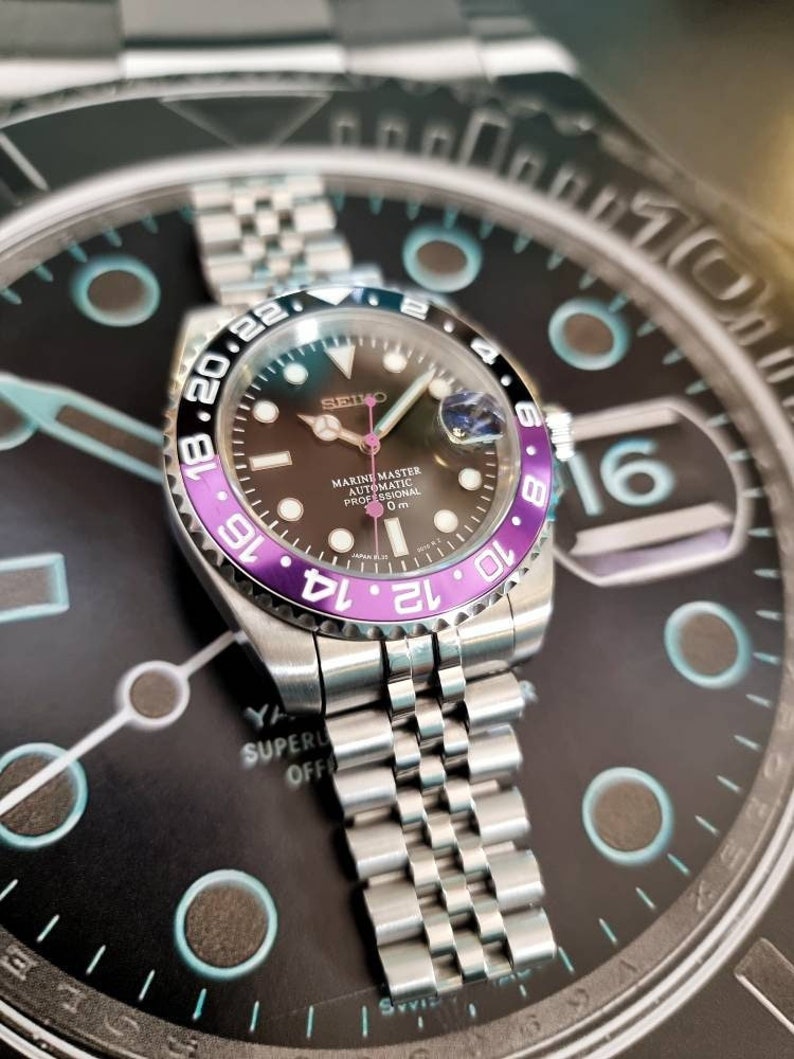Seiko MOD Joker GMT Submariner NH35 Automatic Watch - Etsy UK