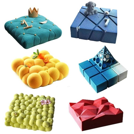 Geometric 3D Cloud Series Plaster Cake Decorating Silicone - Etsy