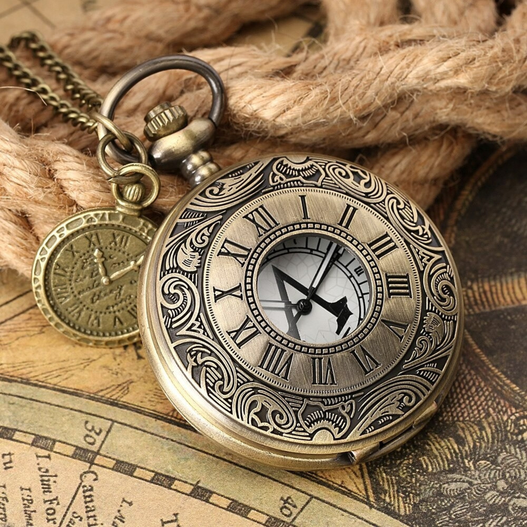 Roman Numerals Pocket Watch