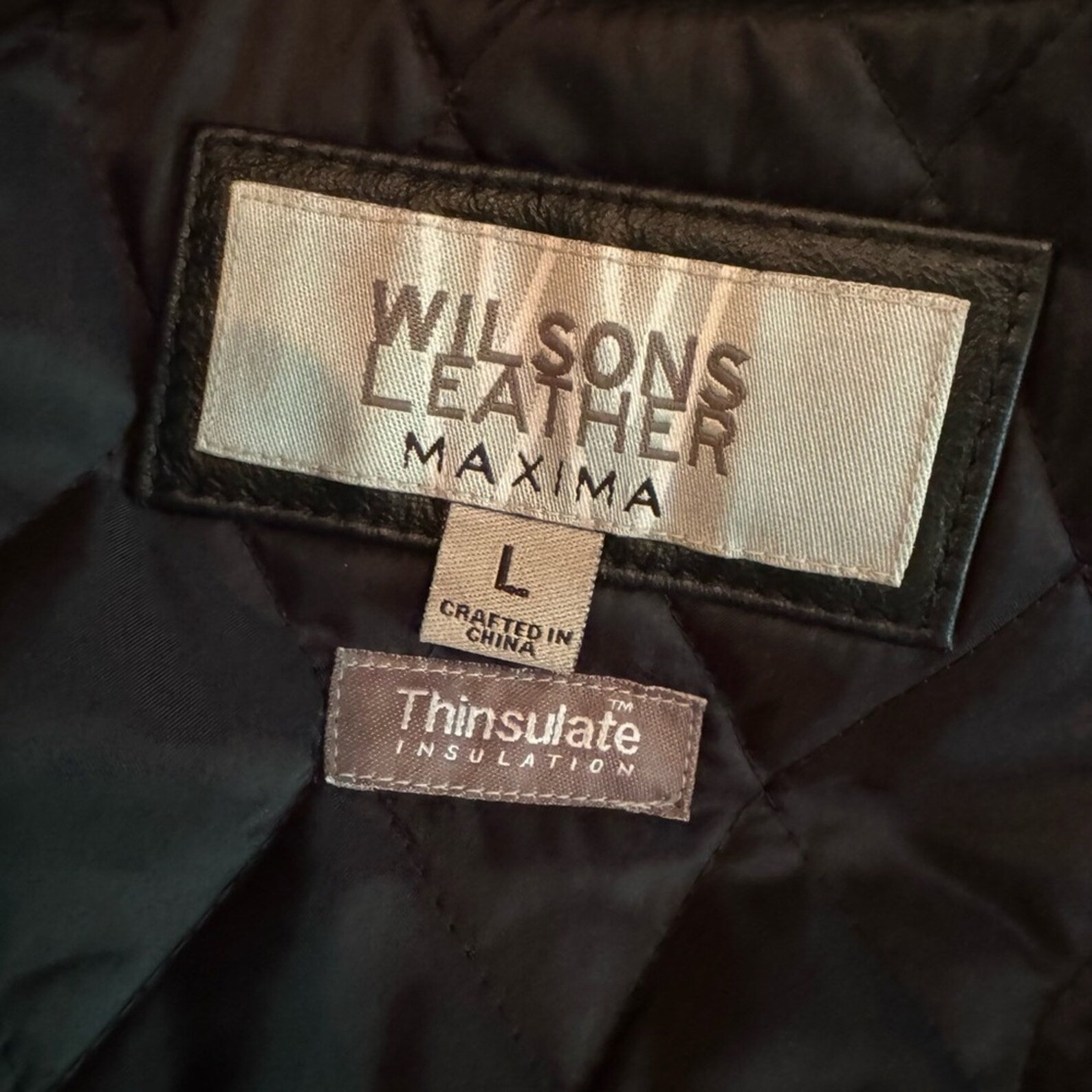 Wilsons Leather Maxima Black Leather Trench Coat Removable Insulation ...