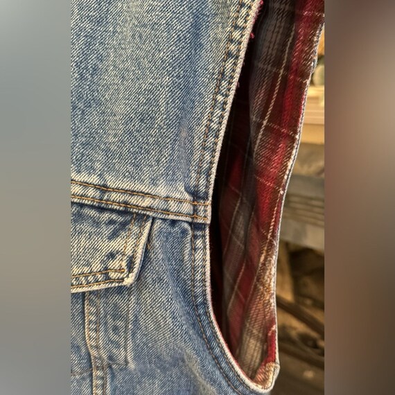 Levi’s Vintage Trucker Jean Jacket Vest Denim Flannel… - Gem