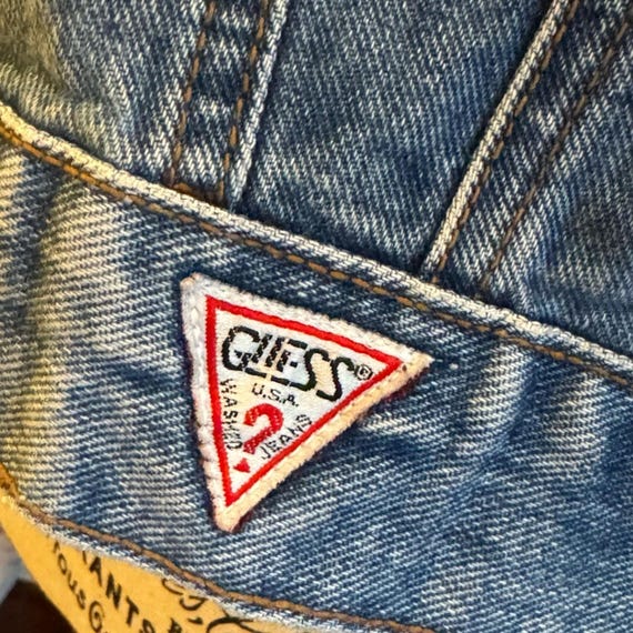 Rare Guess Jeans Denim Trucker Jacket Women’s L XL 19… - Gem