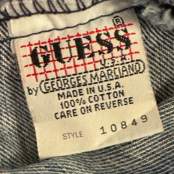 Rare Guess Jeans Denim Trucker Jacket Women’s L XL 19… - Gem