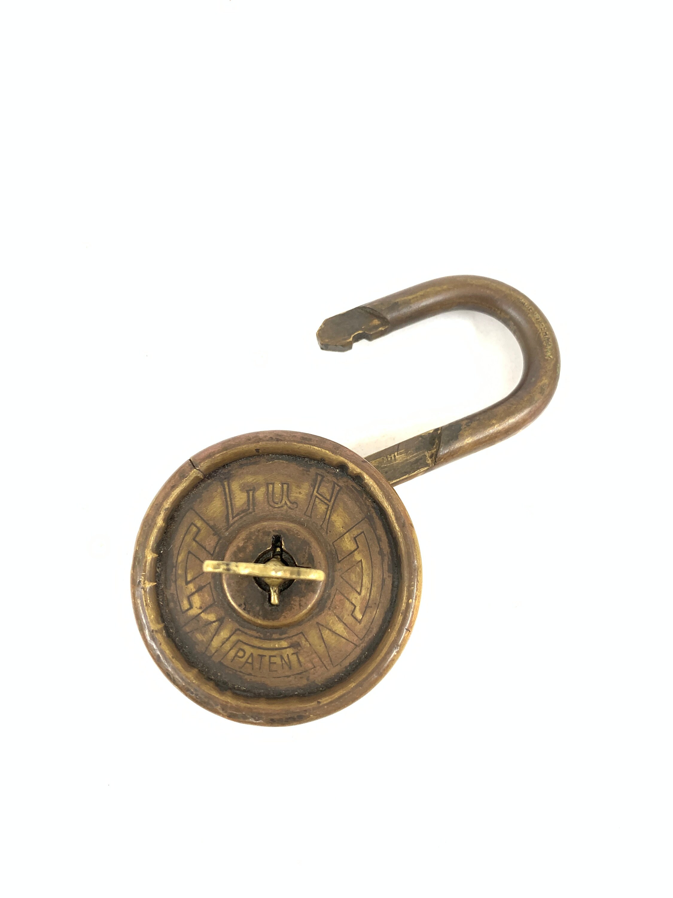 Vintage German LUH Rare 4 Sided Key Brass Padlock - Etsy