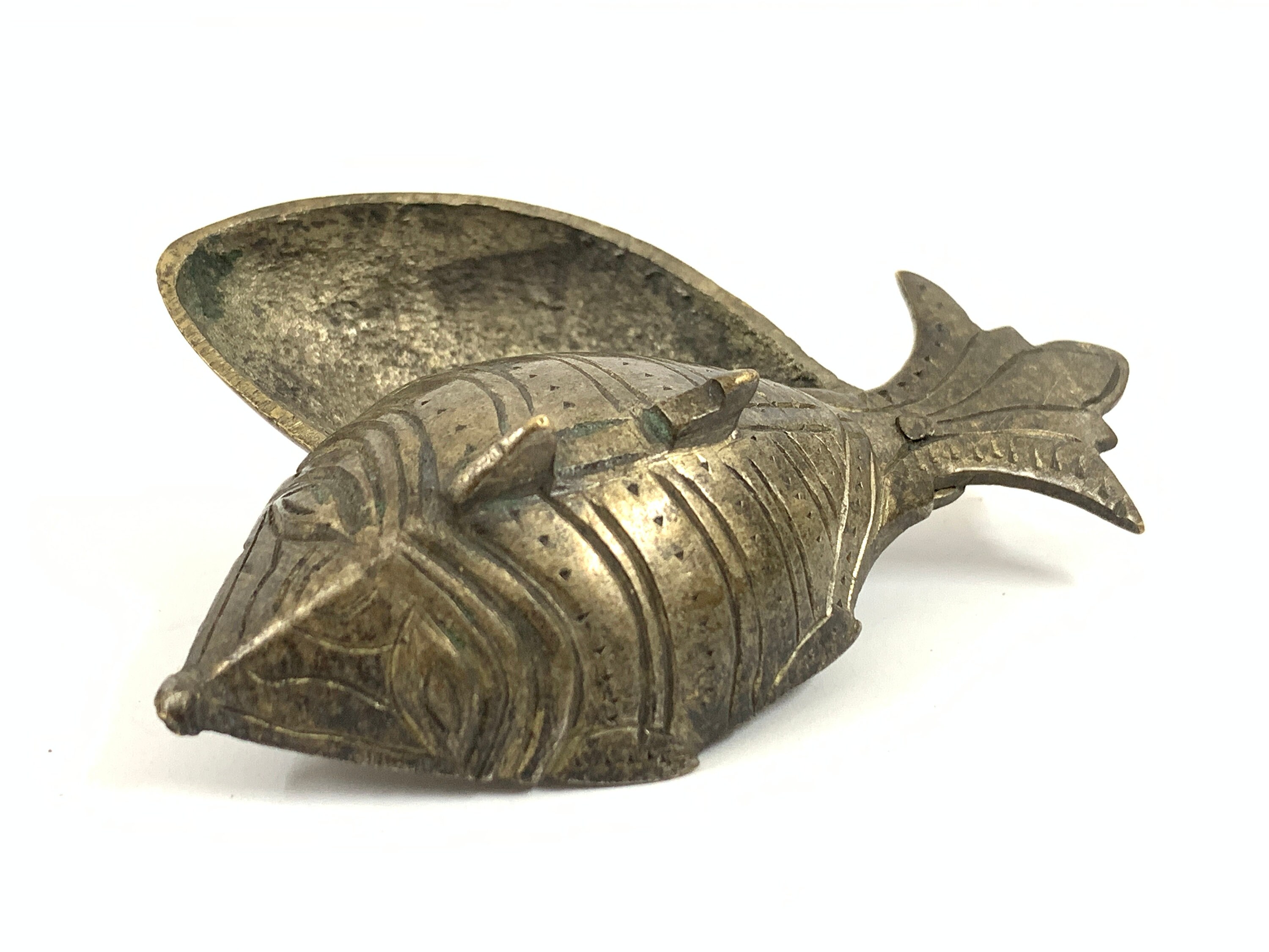 Vintage Brass Fish Surma Box/brass Collectible /fish Antimony Box ...