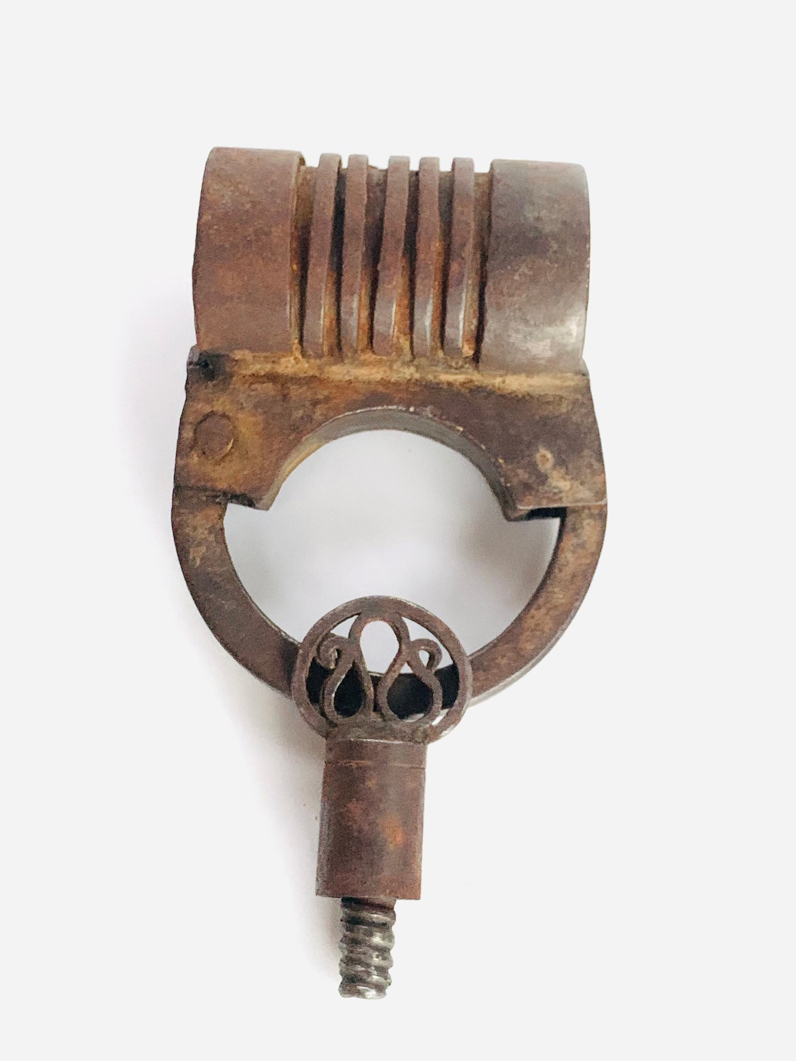 Vintage Padlock, Large Iron Lock, Barrel Lock, Theatre Props, Rustic ...