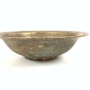 Vintage Islamic Semi Bronze Bowl, Hand Carved Bowl, Muslim Bowl ...