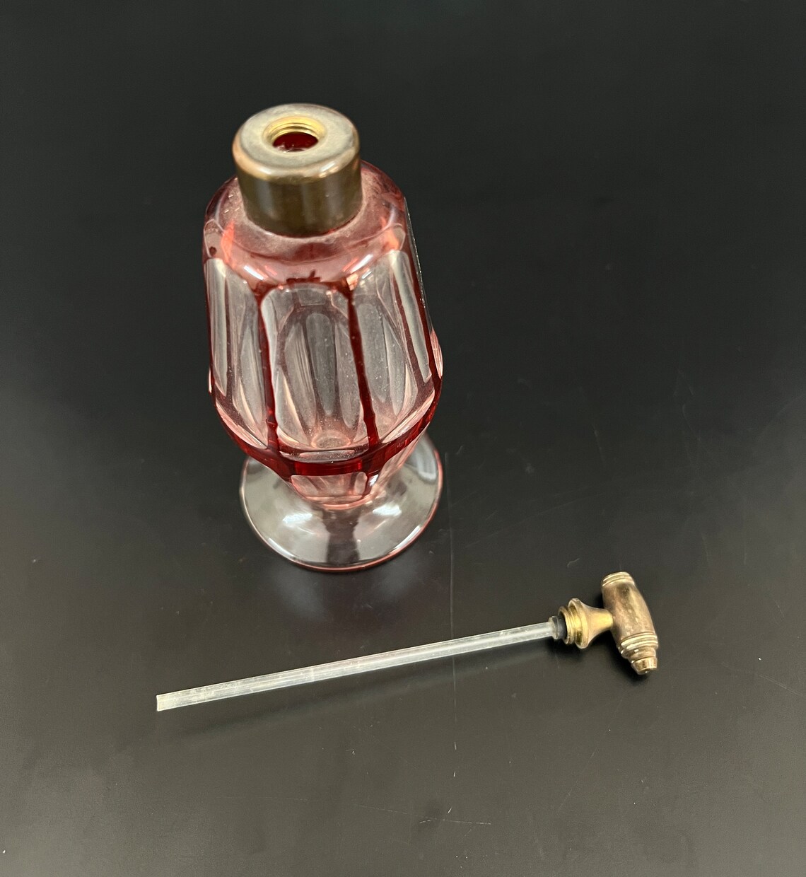 Vintage Cut to Clear Ruby Red Perfume Atomizer - Etsy