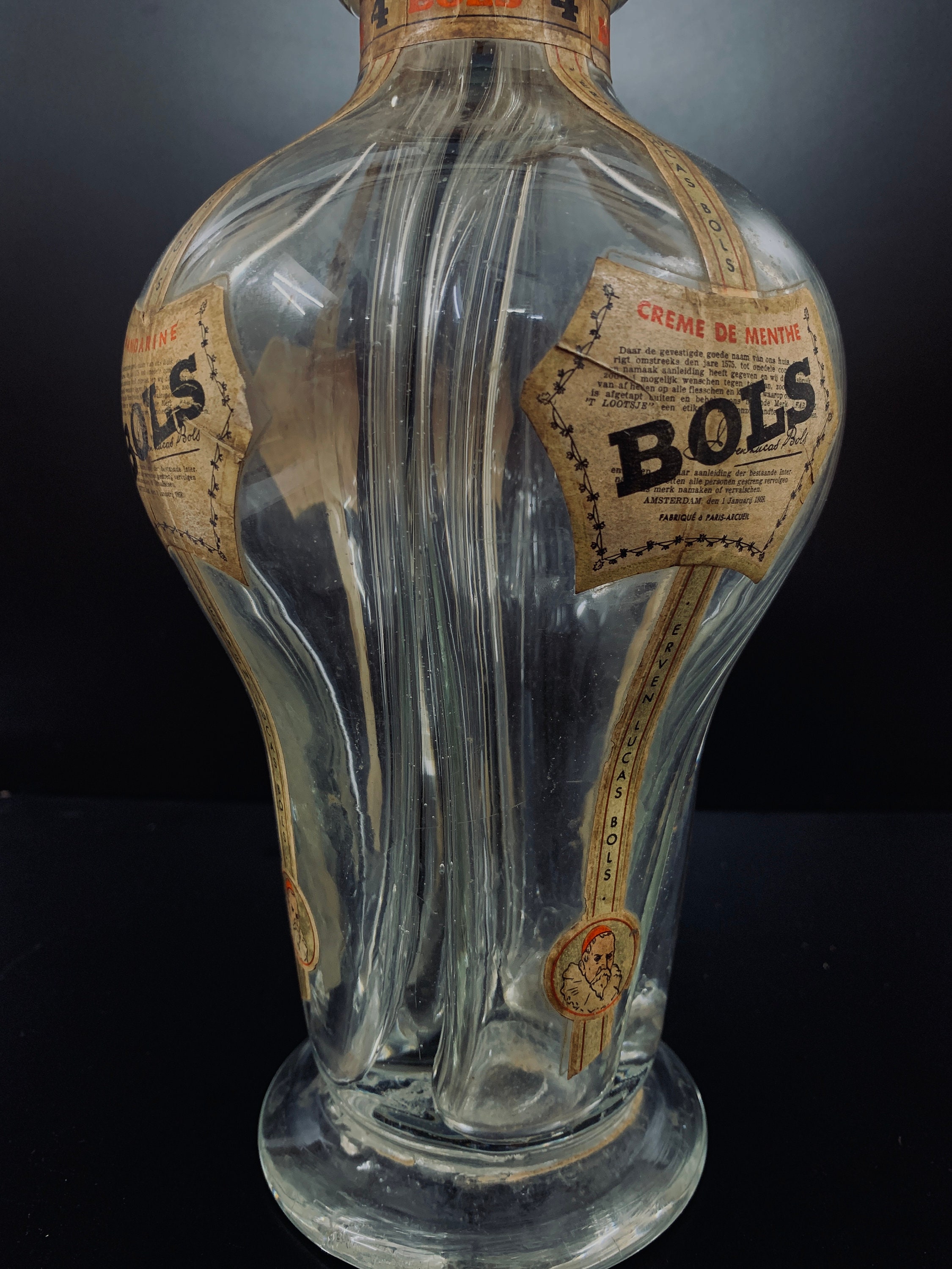 Vintage Bols Liqueurs Bottle Four Chamber Original Label France - Etsy