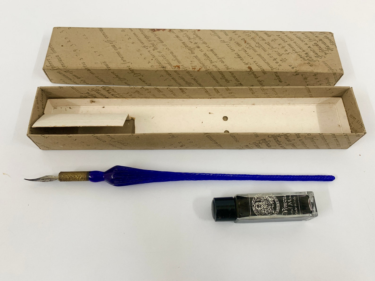 Vintage Pen and Ink Pot| Vintage Dipping Pen| Vintage Glass Pens - Etsy