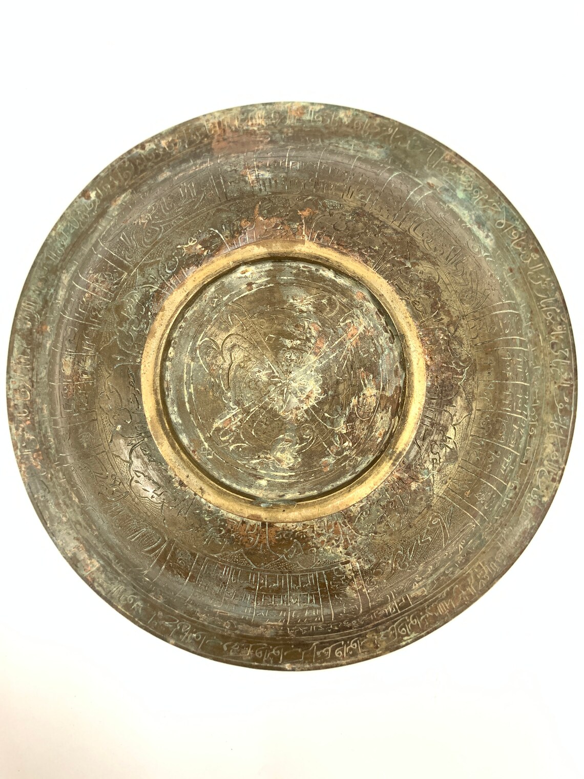 Vintage Islamic Semi Bronze Bowl, Hand Carved Bowl, Muslim Bowl ...