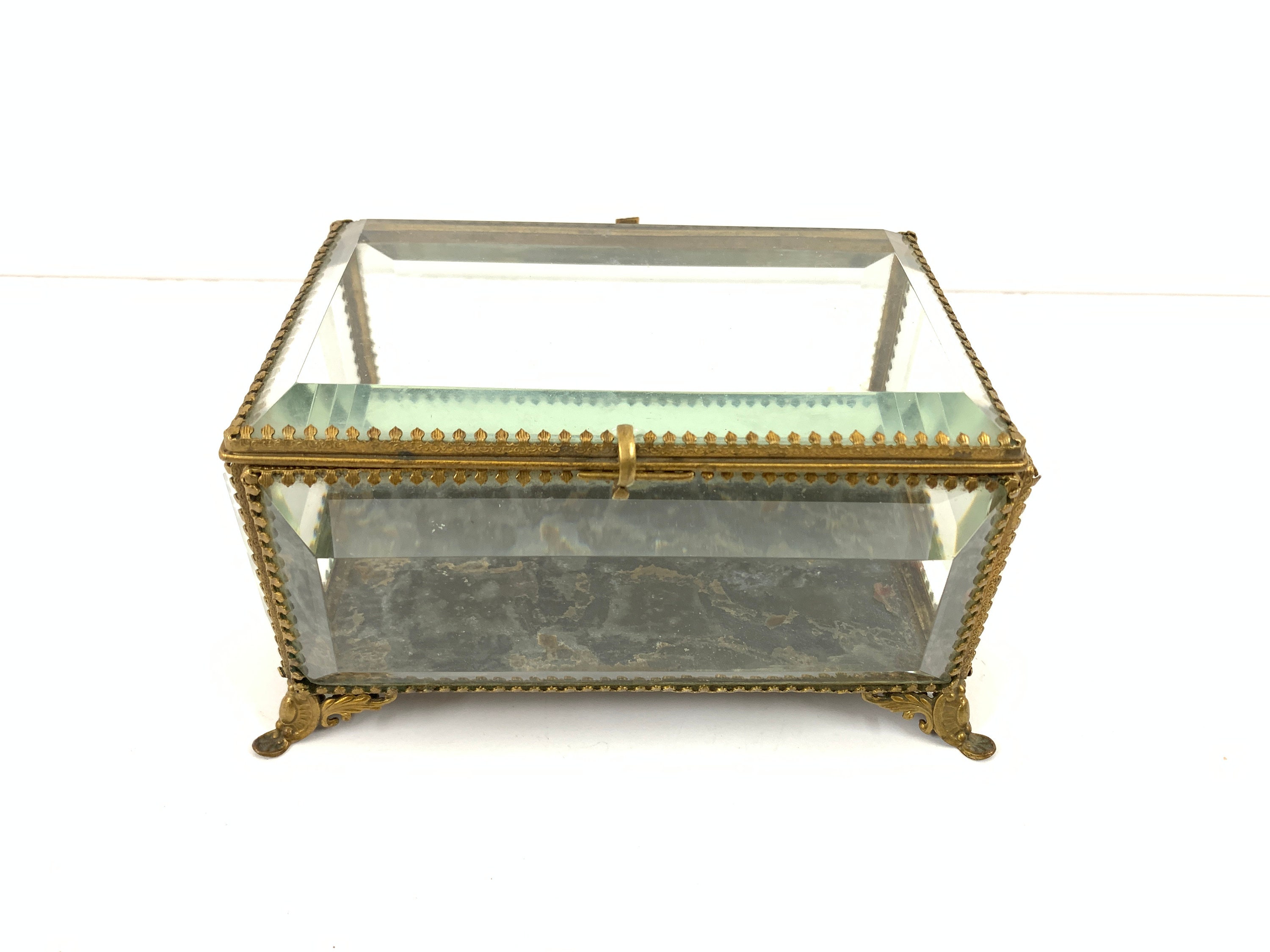 Antique Glass Jewel Box - Etsy
