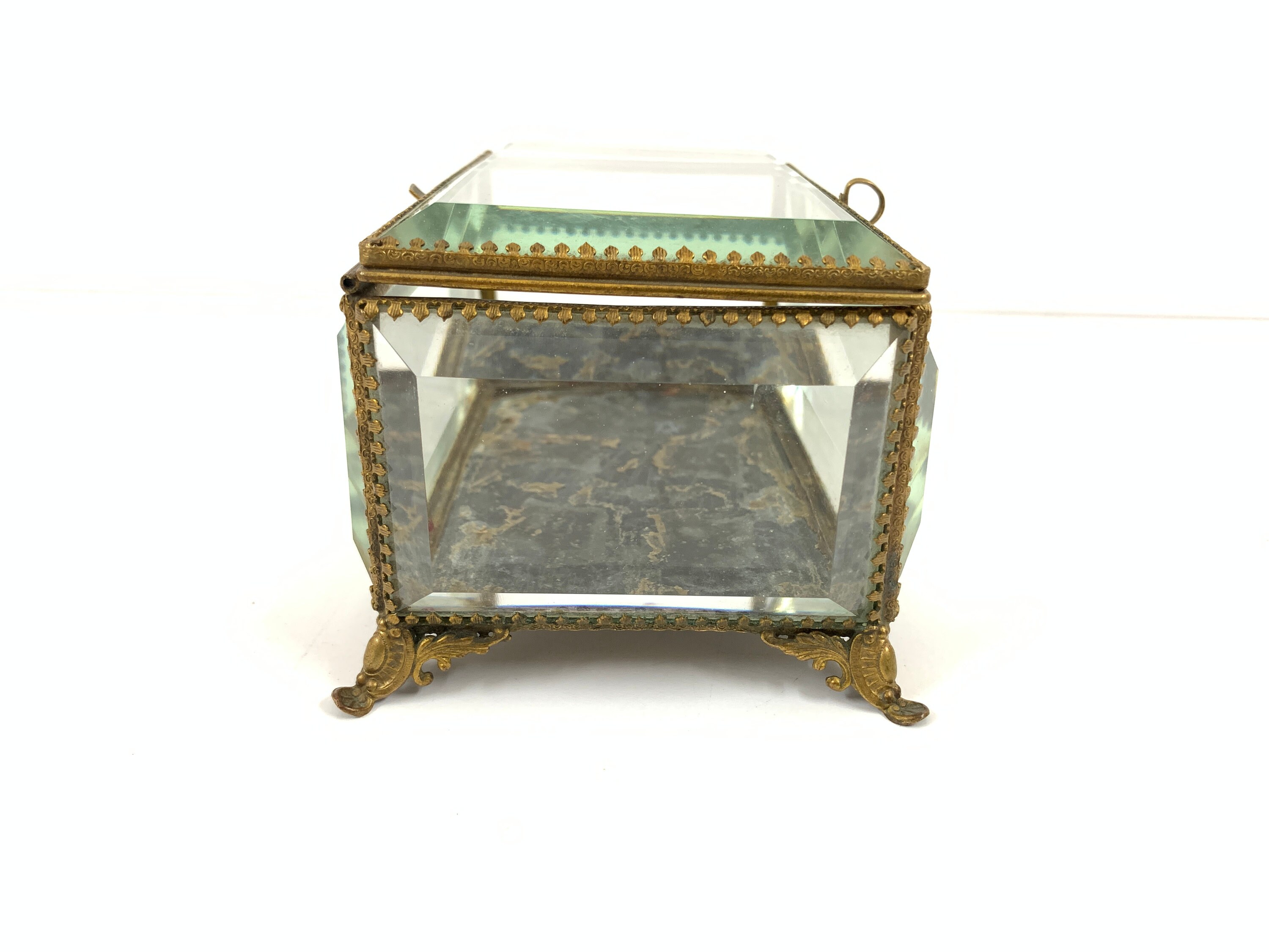 Antique Glass Jewel Box - Etsy