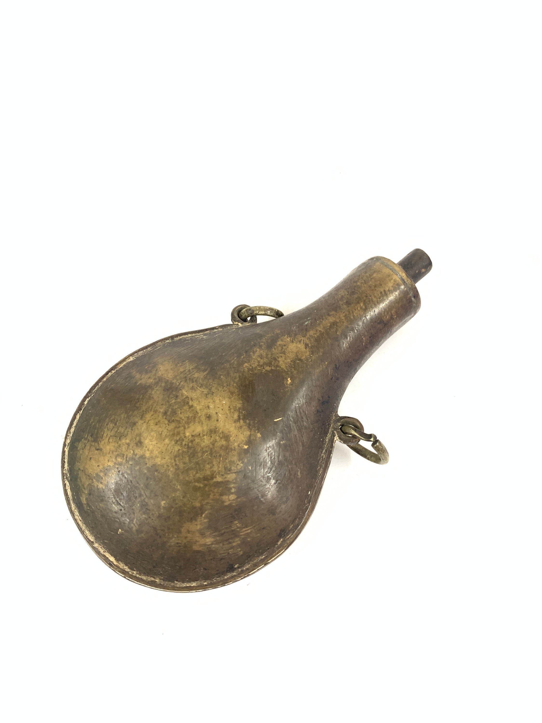 Antique Brass Gun Powder Flask Antique Brass Brood Dani - Etsy