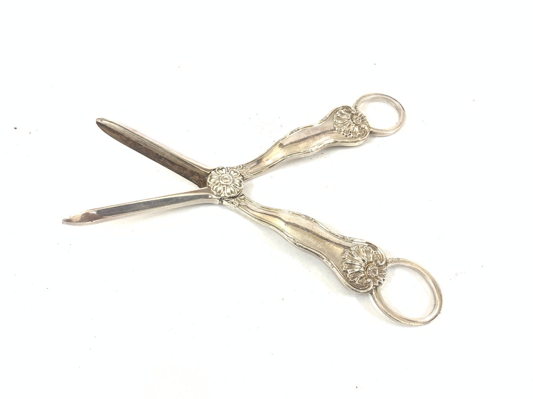 Antique Lovely Pair of Silver Plated Grape Scissors - Etsy