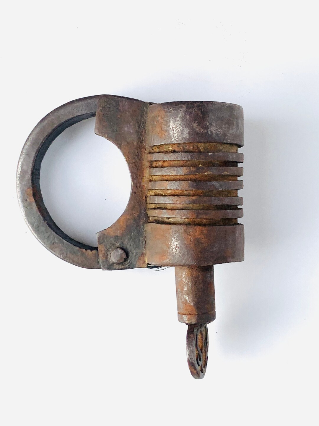 Vintage Padlock, Large Iron Lock, Barrel Lock, Theatre Props, Rustic ...