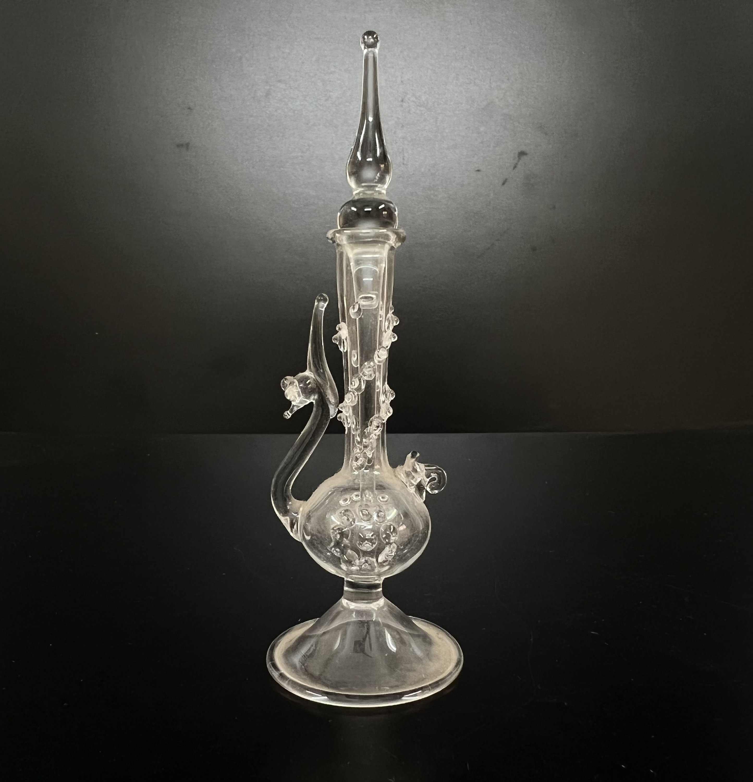 Vintage Blown Glass Perfume Bottle With Animal Figurine - Etsy