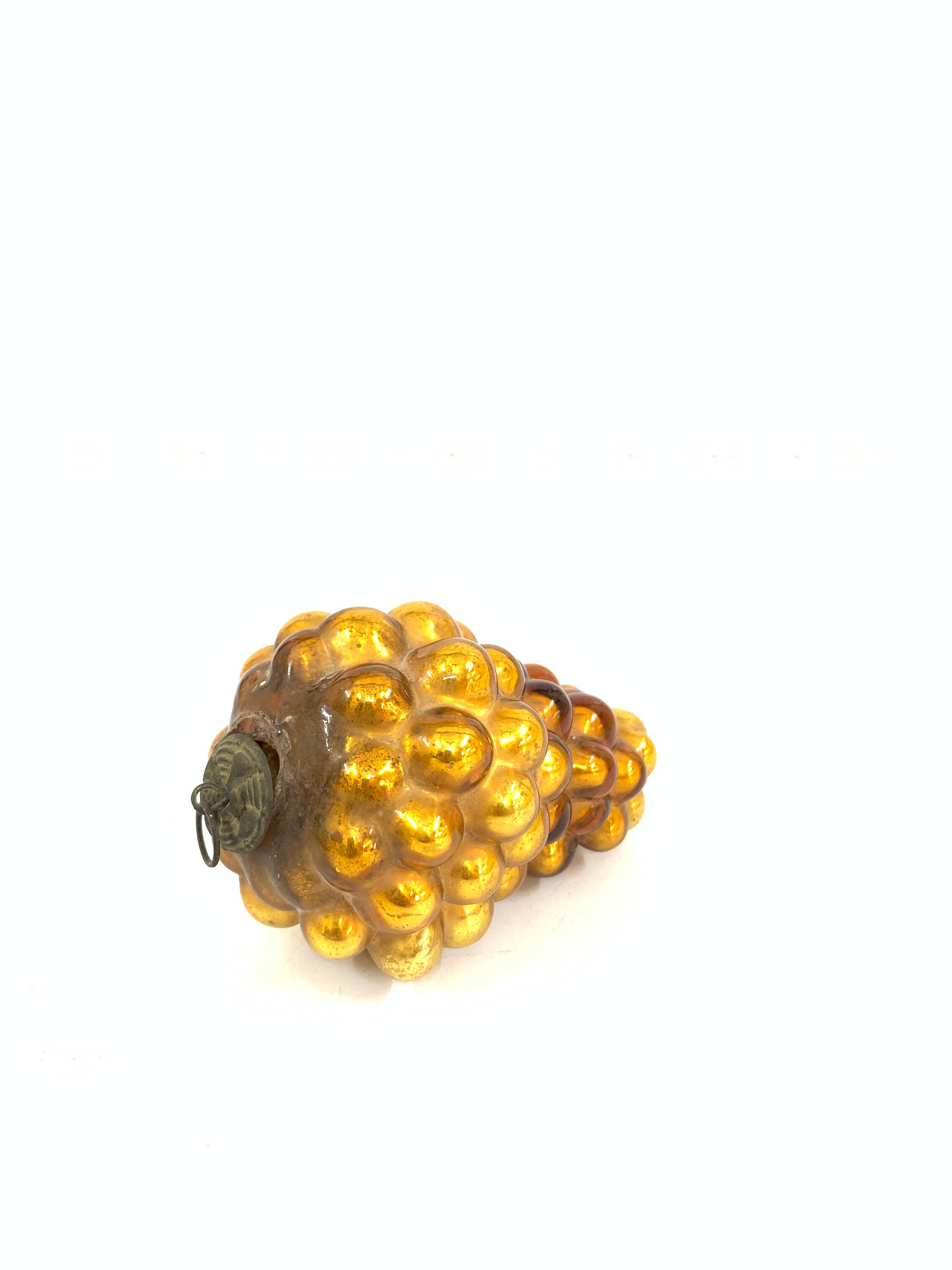 Antique Old Amber Cluster of Grapes Shape Christmas Heavy Glass Kugel ...