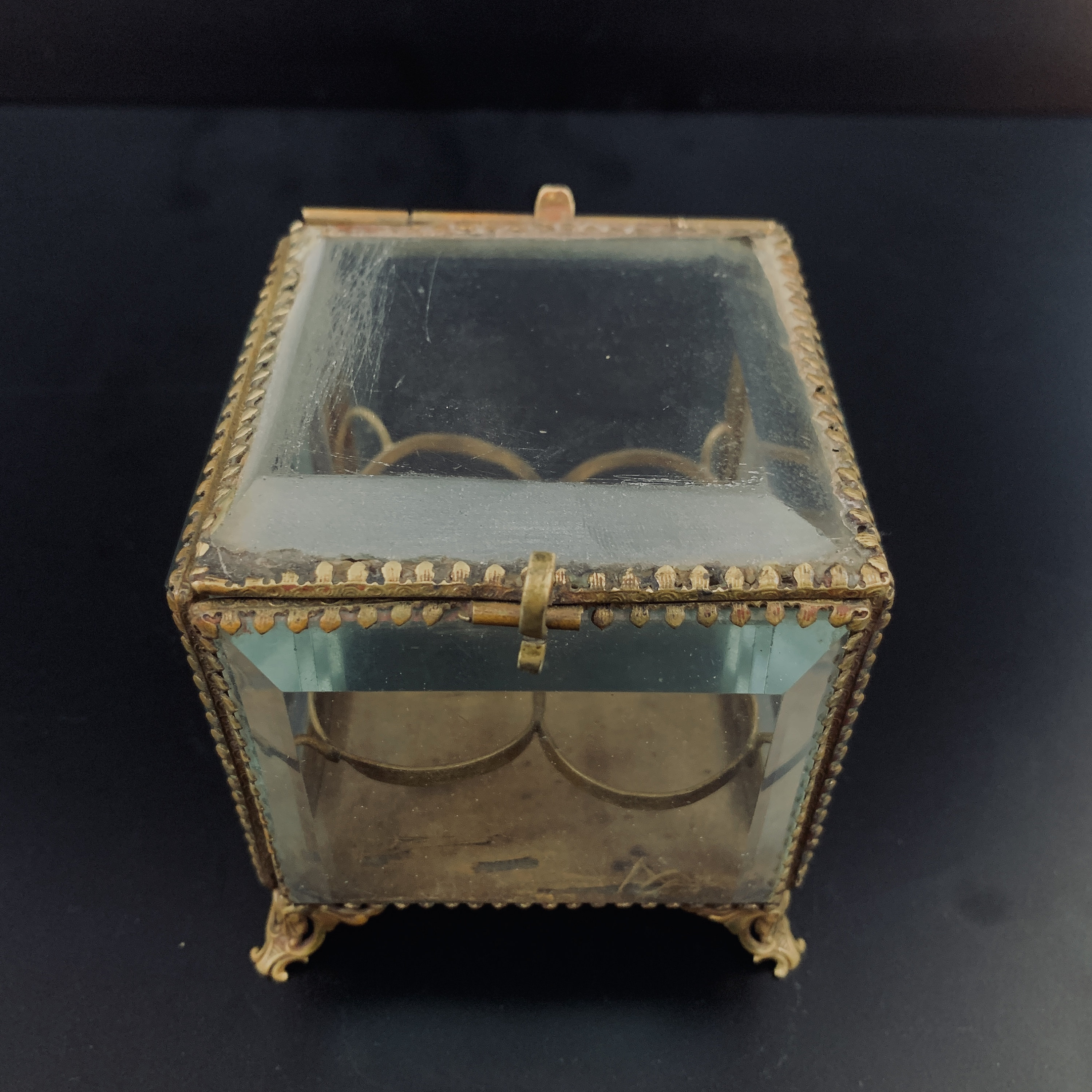 Antique Perfume Bottle Box Glass Jewel Box French Storage Boxes ...