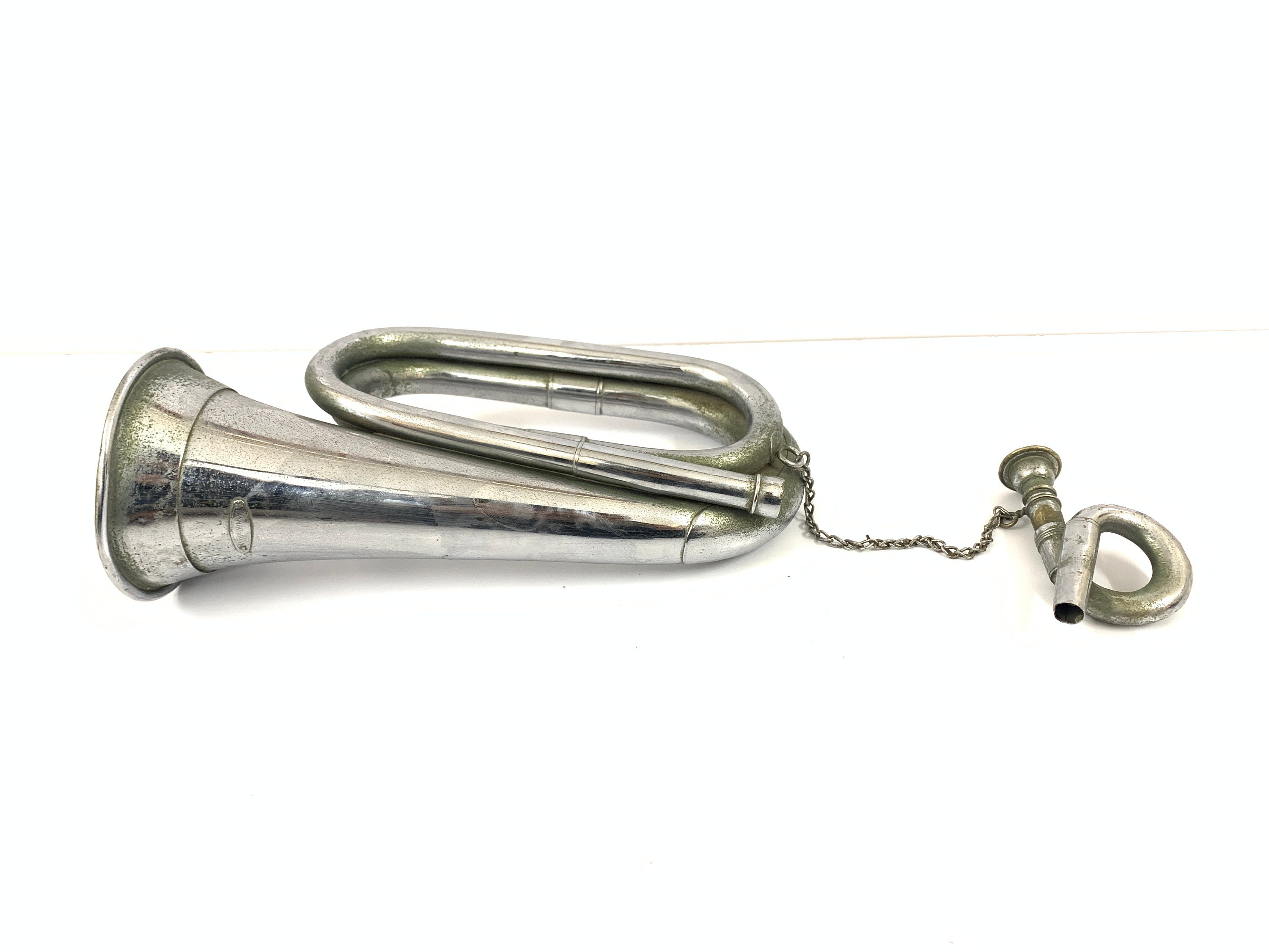 Vintage Nickel Plated Trumpet - Etsy
