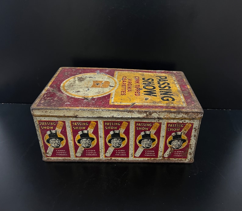 Vintage Passing Show Cigarettes Advertisement Box |passing Show ...