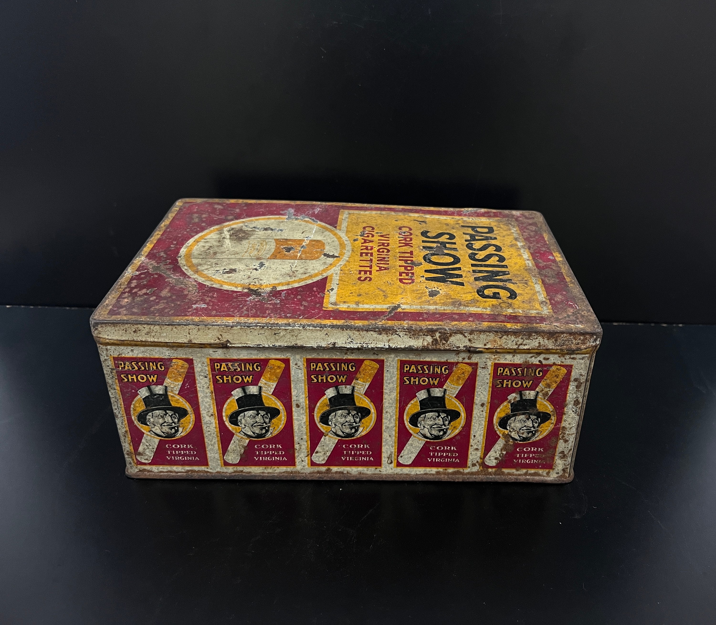 Vintage Passing Show Cigarettes Advertisement Box |passing Show Cigarettes Original USA ...