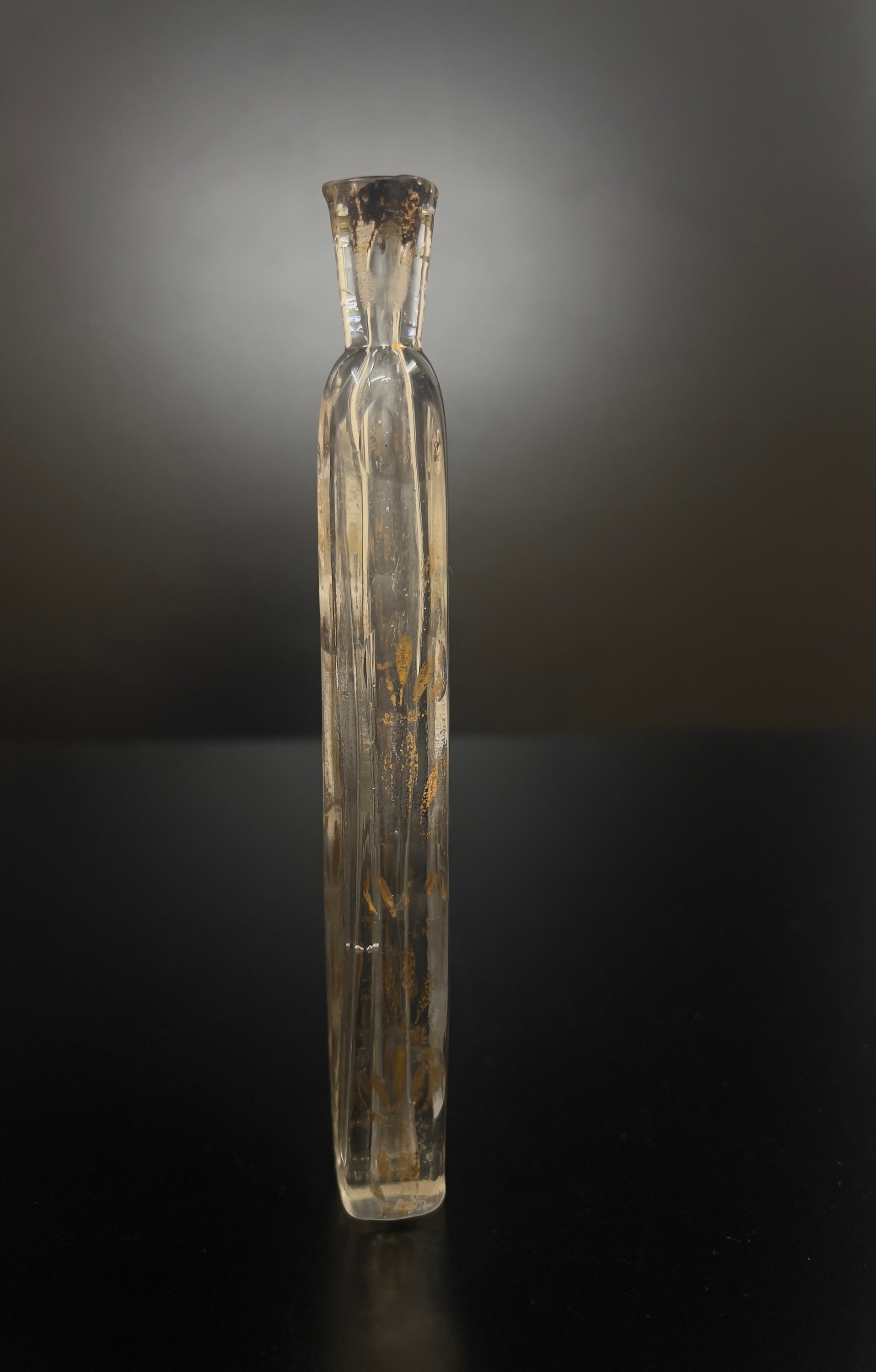 Vintage Tear Catcher Bottle Vintage Long Sleek Perfume Bottle With Gold ...