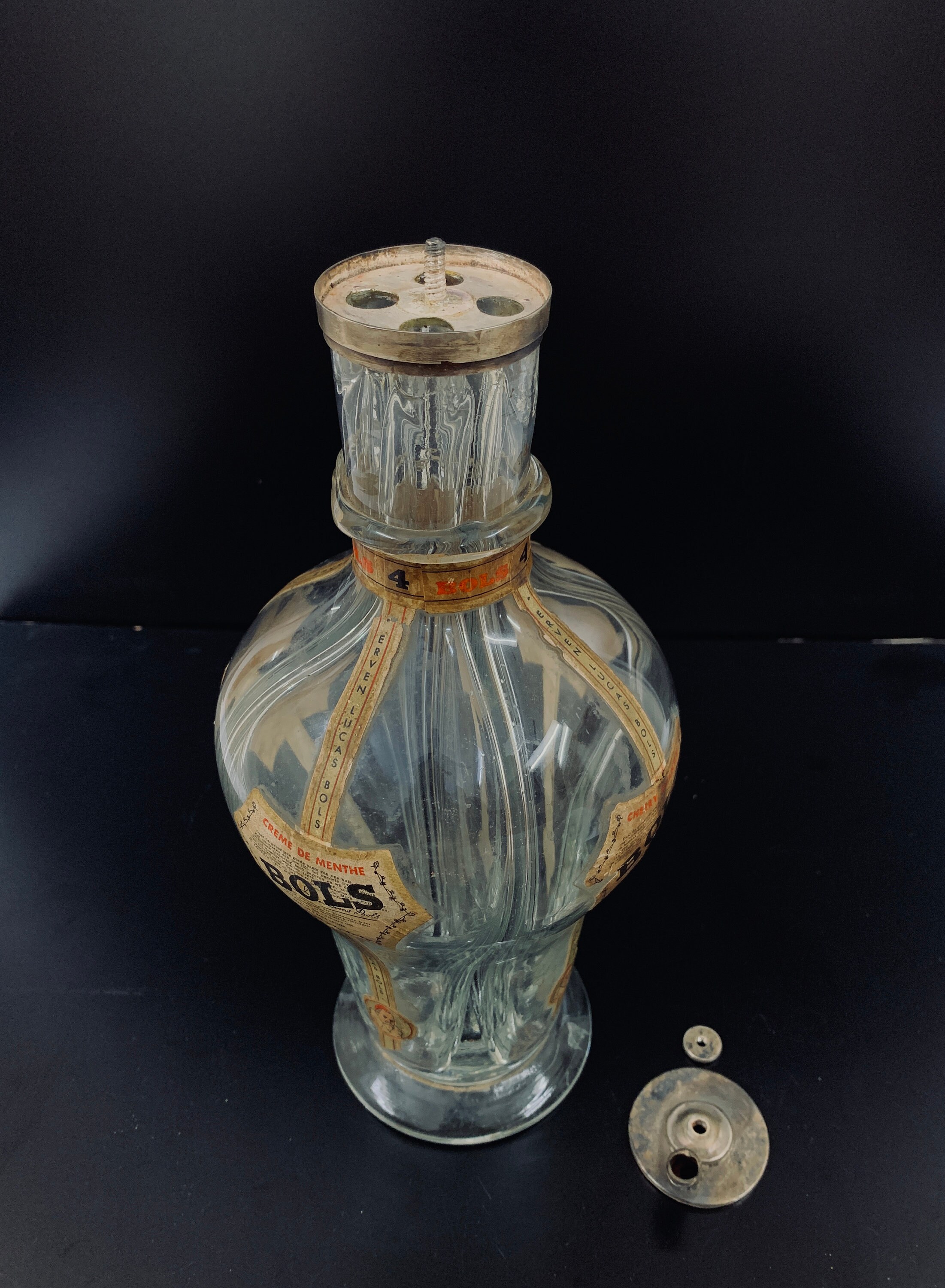 Vintage Bols Liqueurs Bottle Four Chamber Original Label France - Etsy