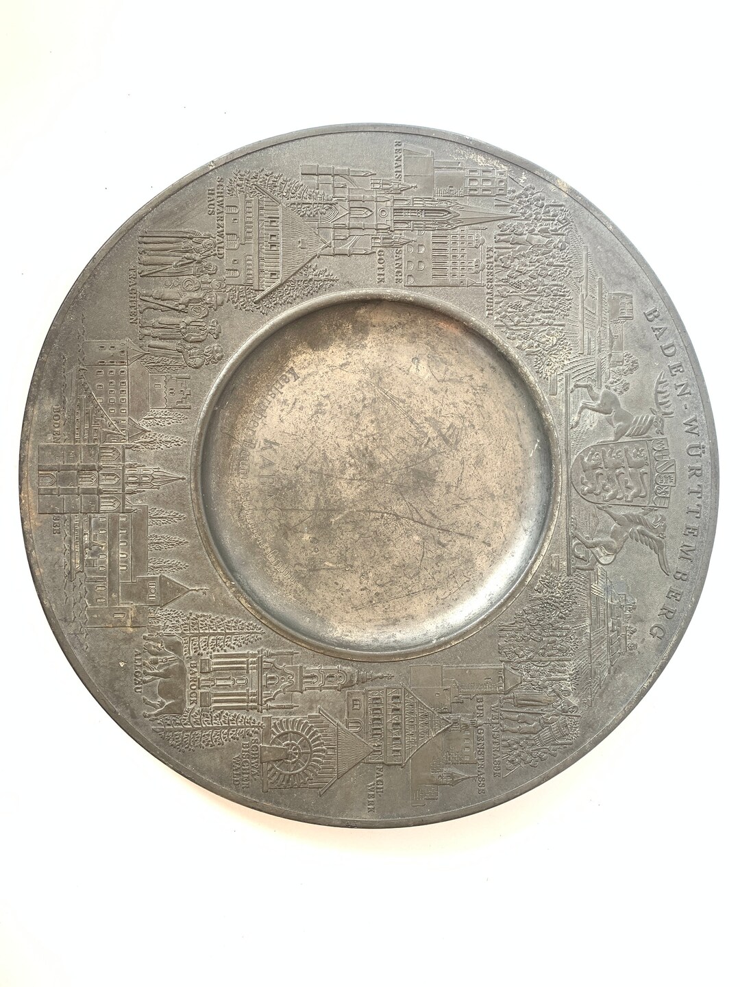 Vintage White Metal Plate, Hand Carved Plate, Wall Decor ,decorative ...