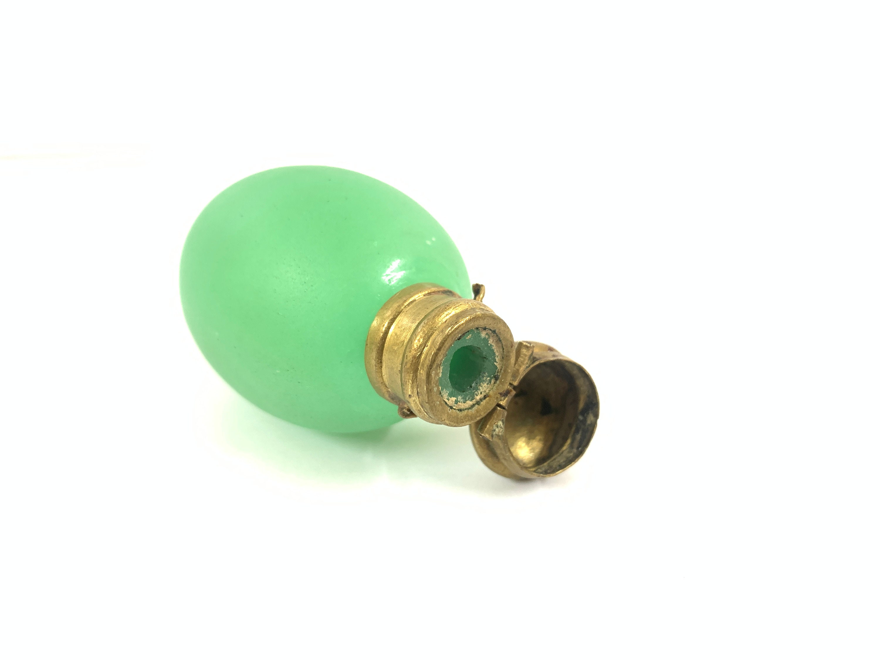 Vintage Vaseline Glass Perfume Bottle - Etsy
