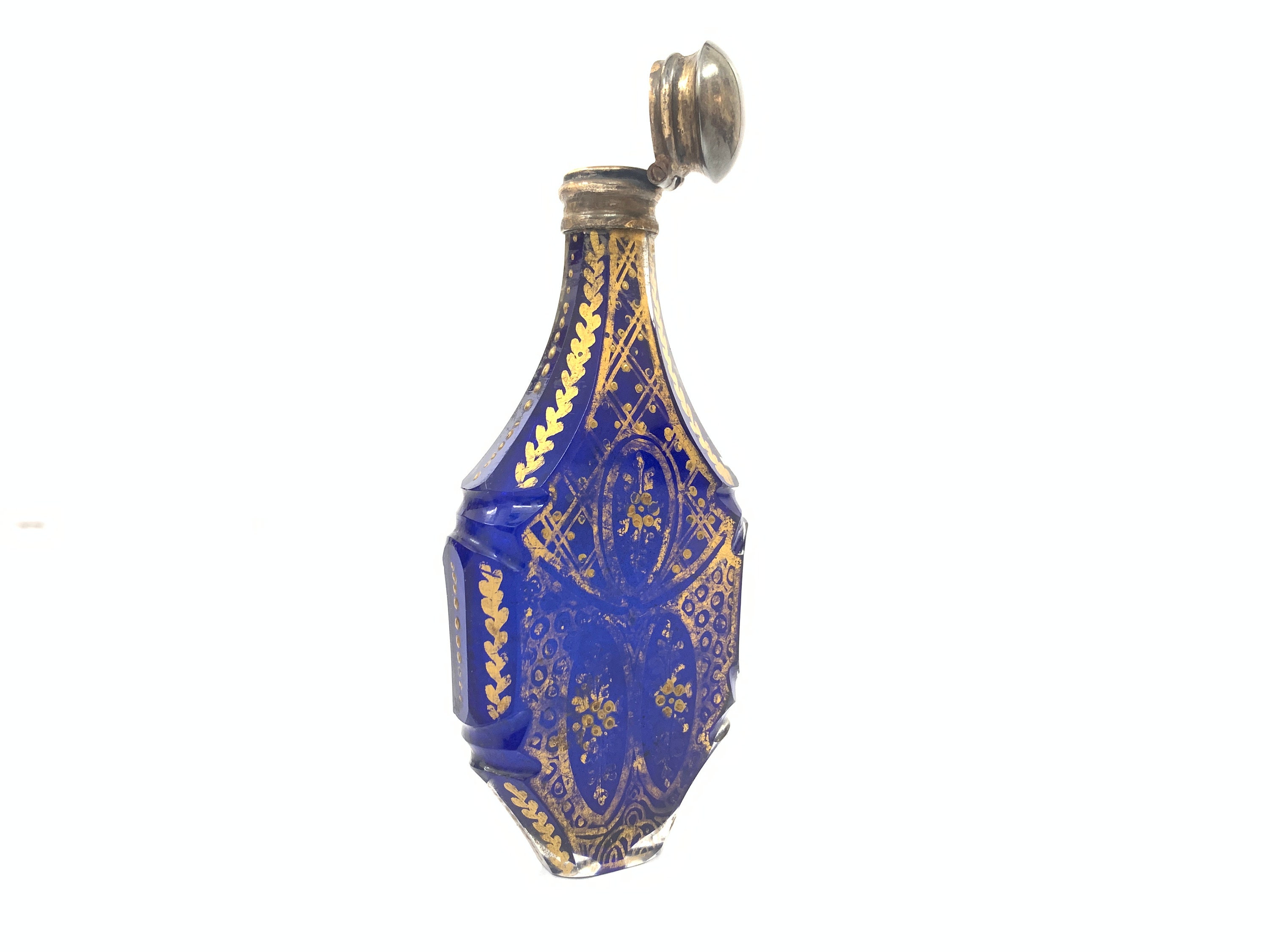 Antique Blue Color Victorian Period Gold Work Perfume Bottle - Etsy