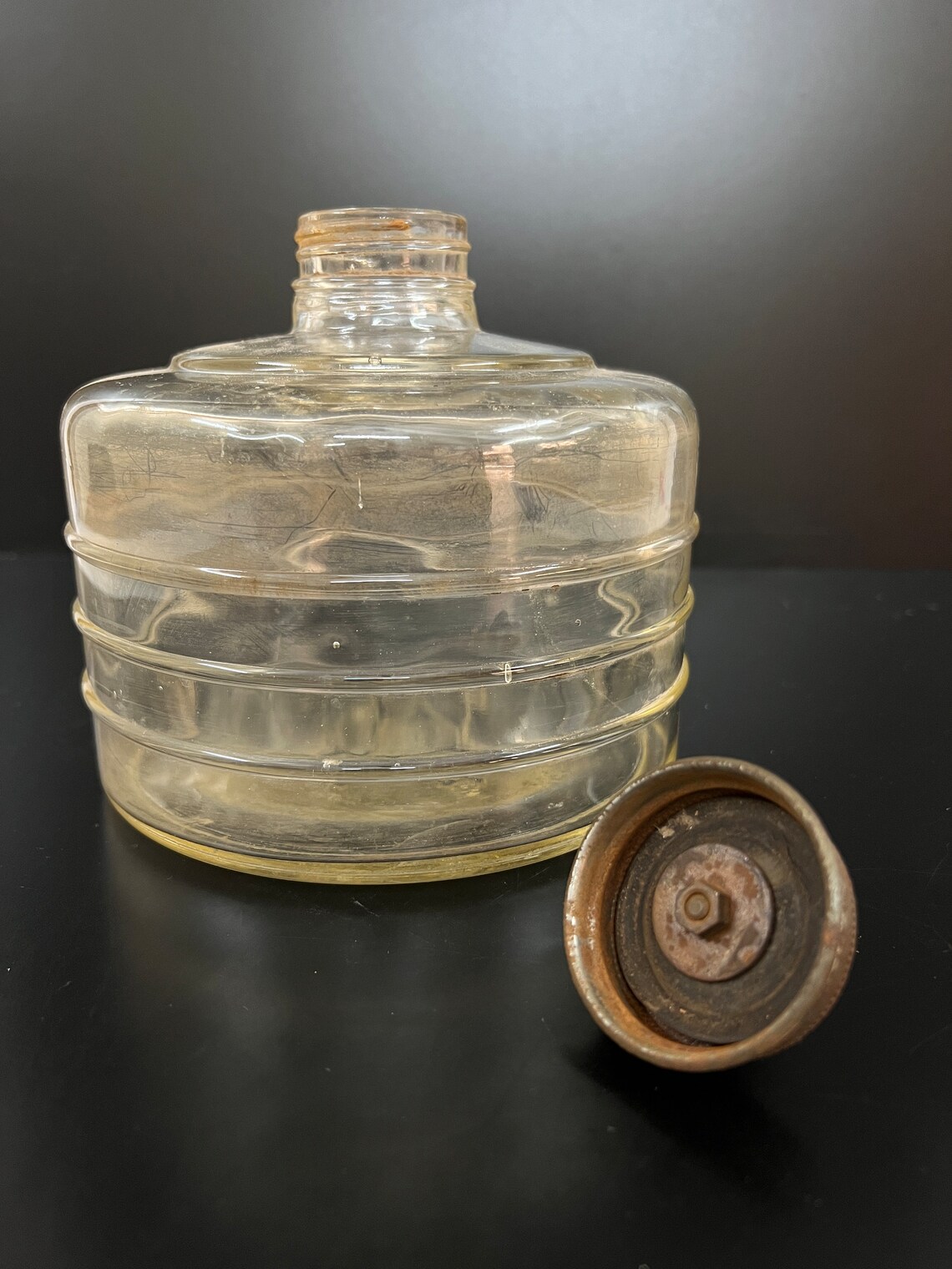 Antique Kerosene Oil Lamp Glass Tank / Jug - Etsy