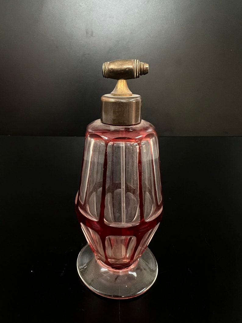 Vintage Cut to Clear Ruby Red Perfume Atomizer - Etsy