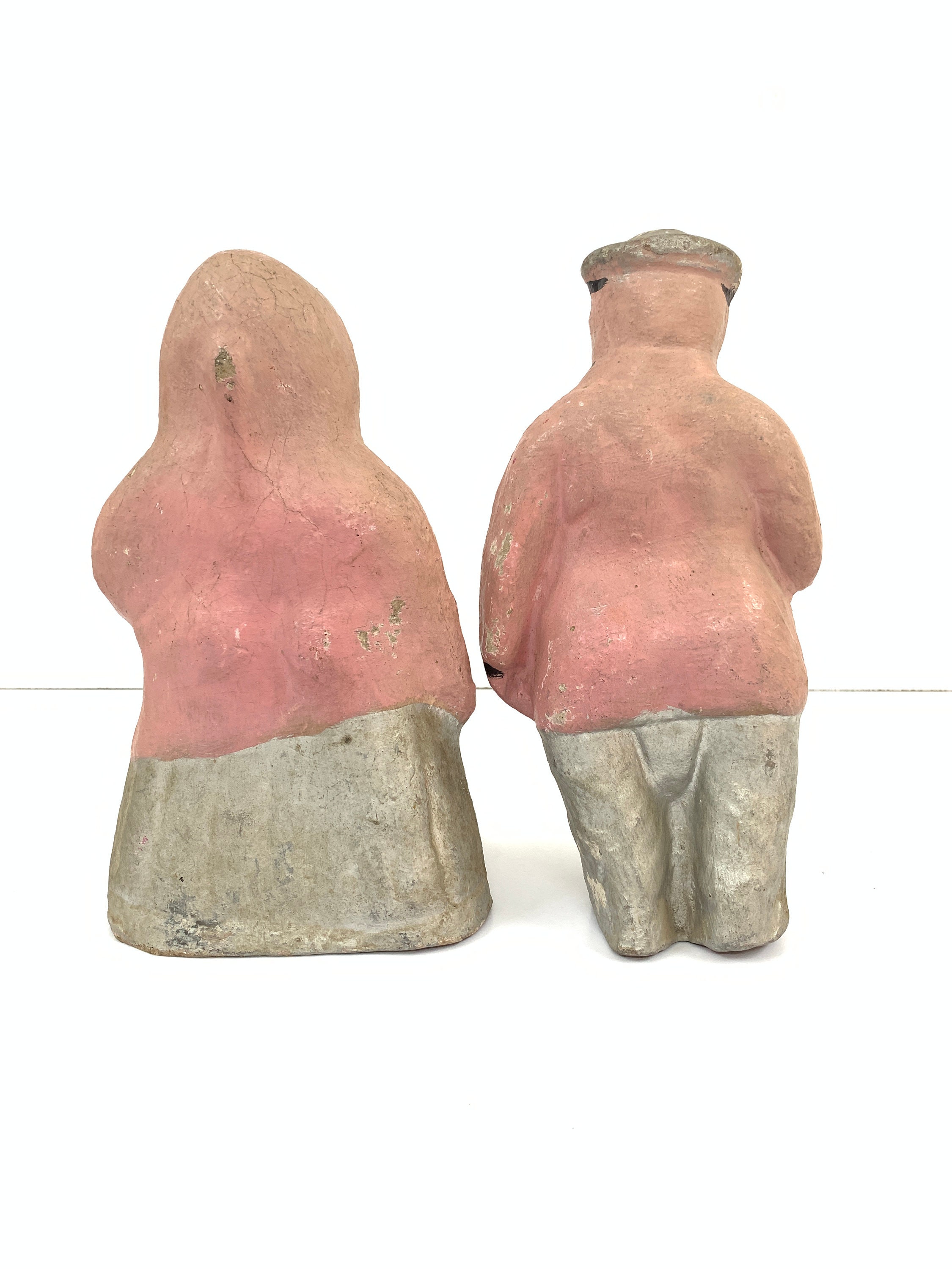 Vintage Paper Mache Man and Women| Vantage Paper Mache Idols - Etsy