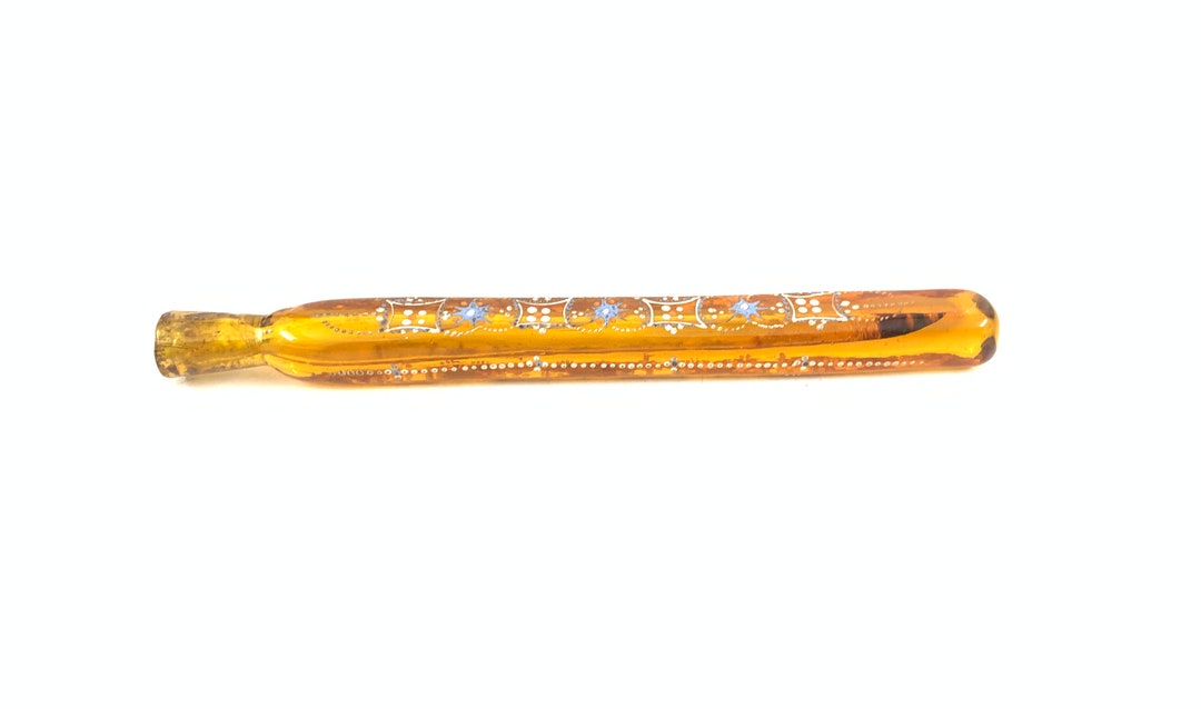 Antique Georgian Amber Glass Tear Catcher / Teardrop /lachrymatory ...