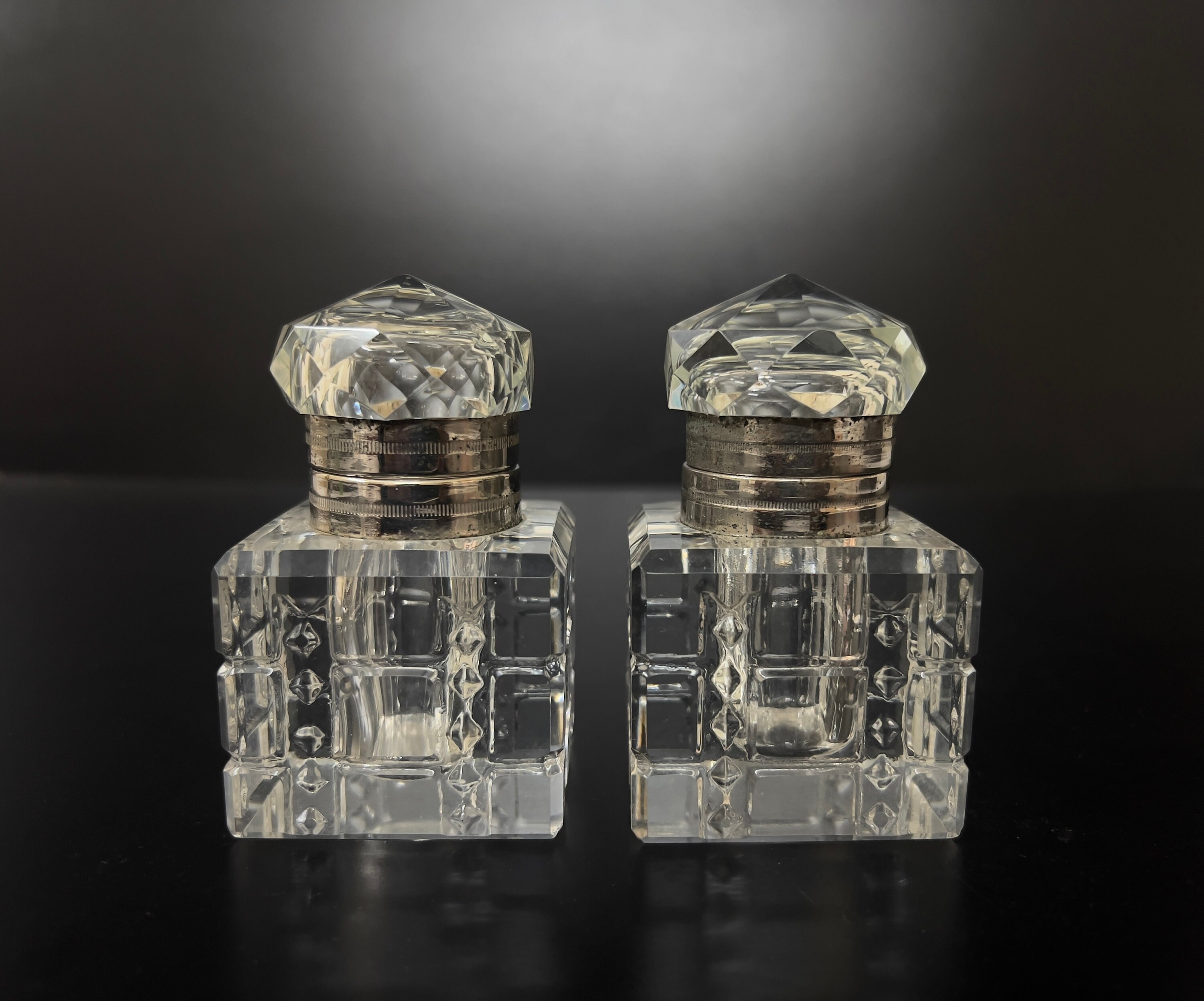 Vintage Cut Glass Ink Well - Etsy